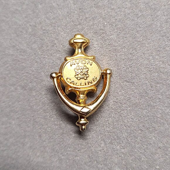 Avon | Jewelry | Vintage Avon Calling Door Knocker Lapel Pin | Poshmark